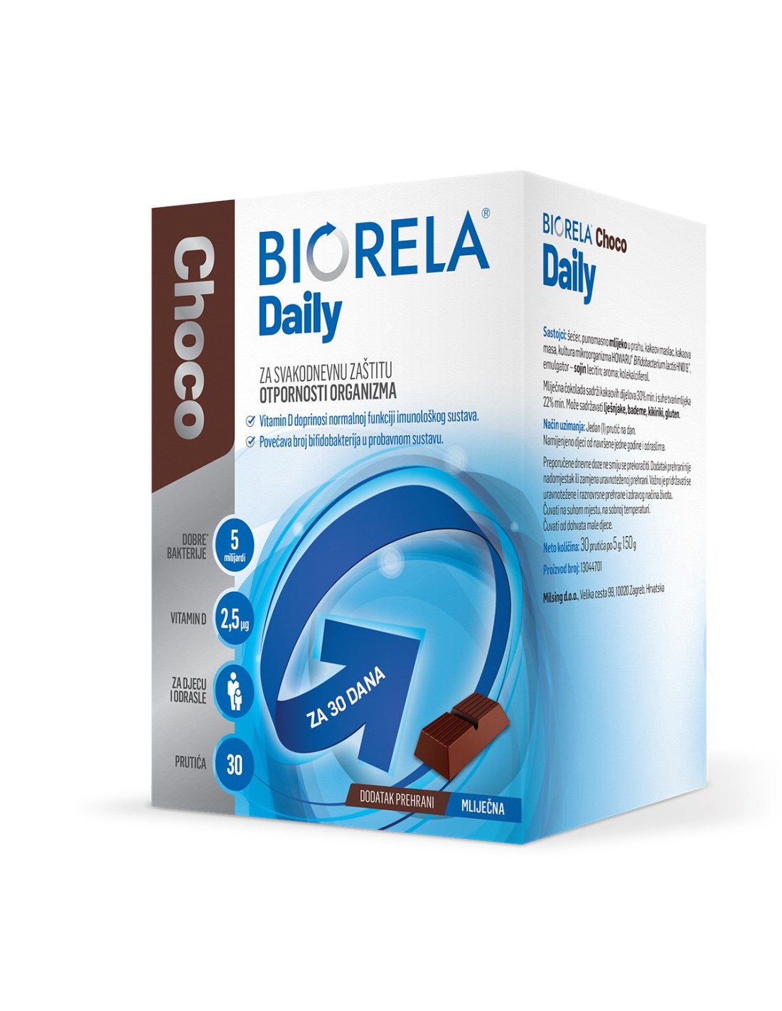 Biorela Choco Daily mliječna čokolada