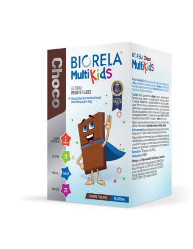 Biorela Choco Multi Kids čokoladice, dodatak prehrani