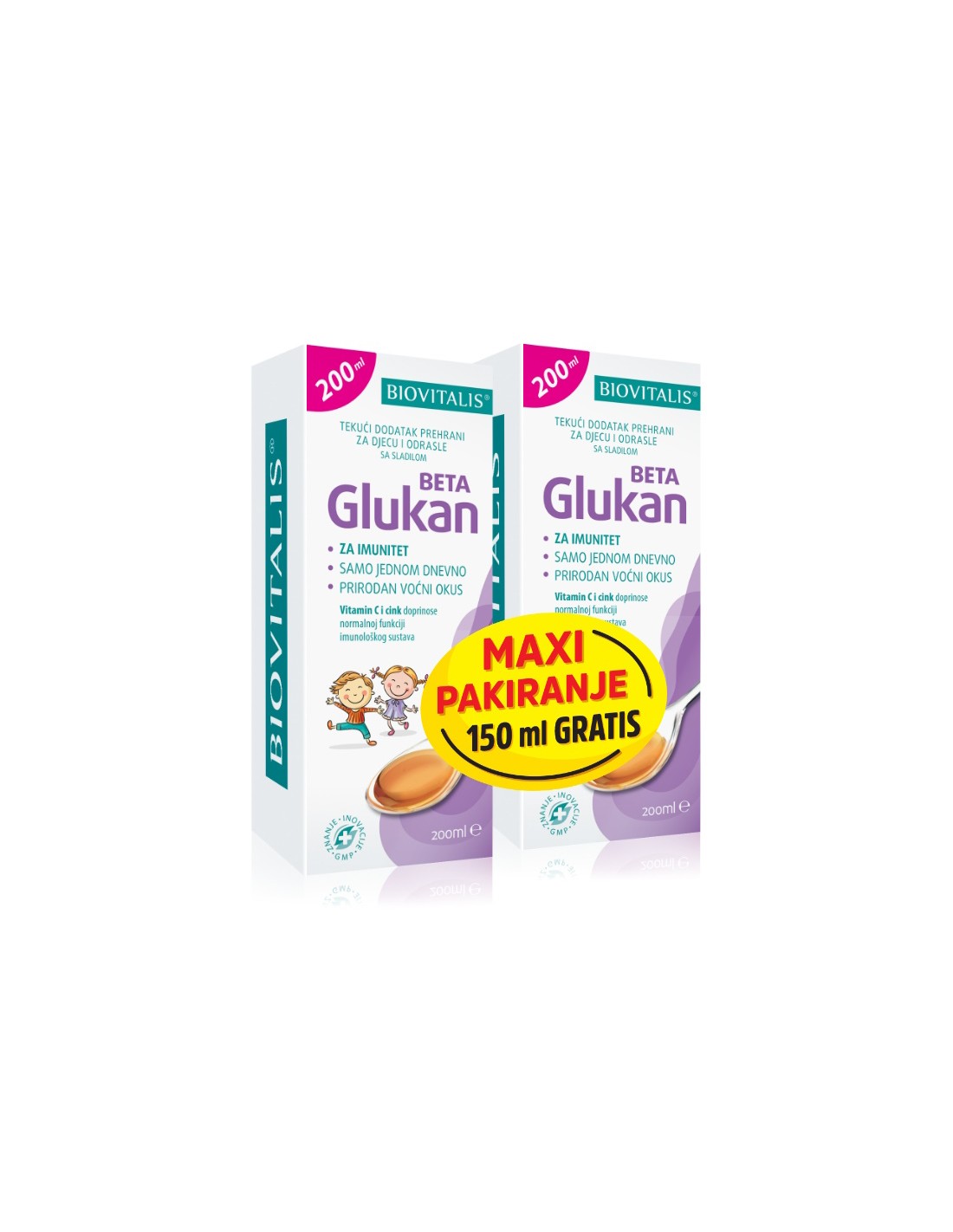 Biovitalis Beta Glukan tekući dodatak prehrani 1+1 PROMO
