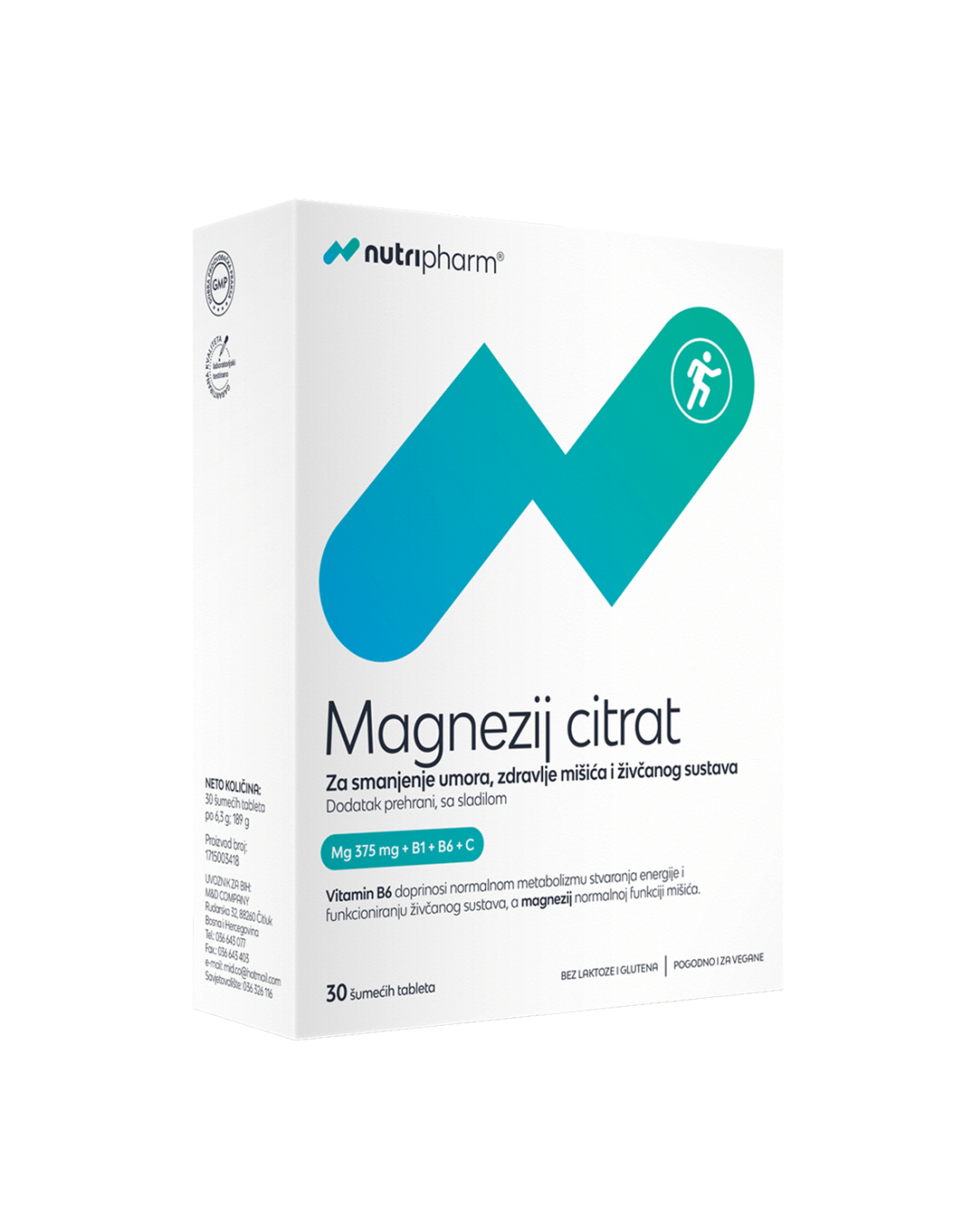 Nutripharm Magnezij citrat šumeće tablete, dodatak prehrani