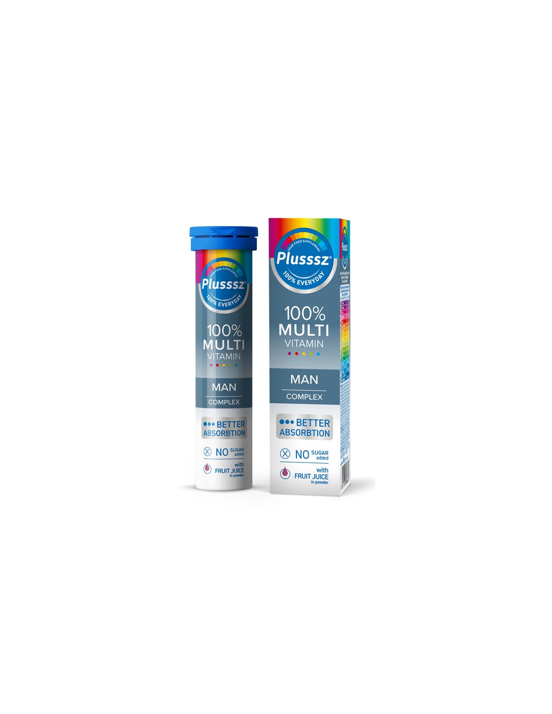 Plusssz 100% Multivitamin Man Complex šumeće tablete, dodatak prehrani