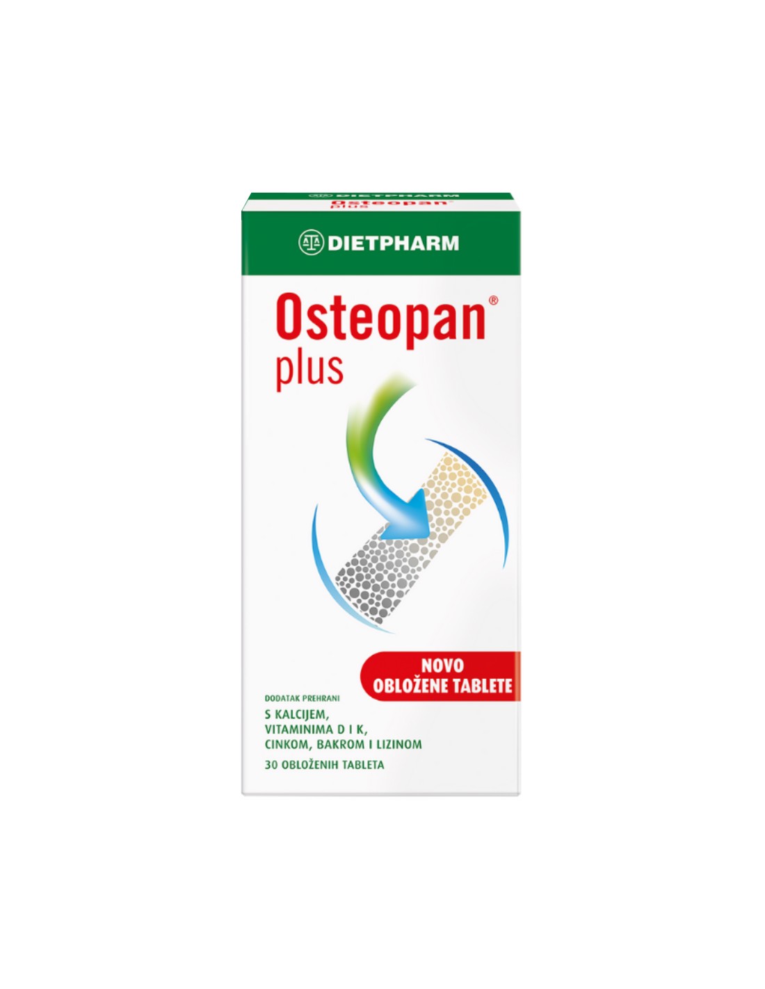 Dietpharm Osteopan plus obložene tablete, dodatak prehrani Broj tableta ...
