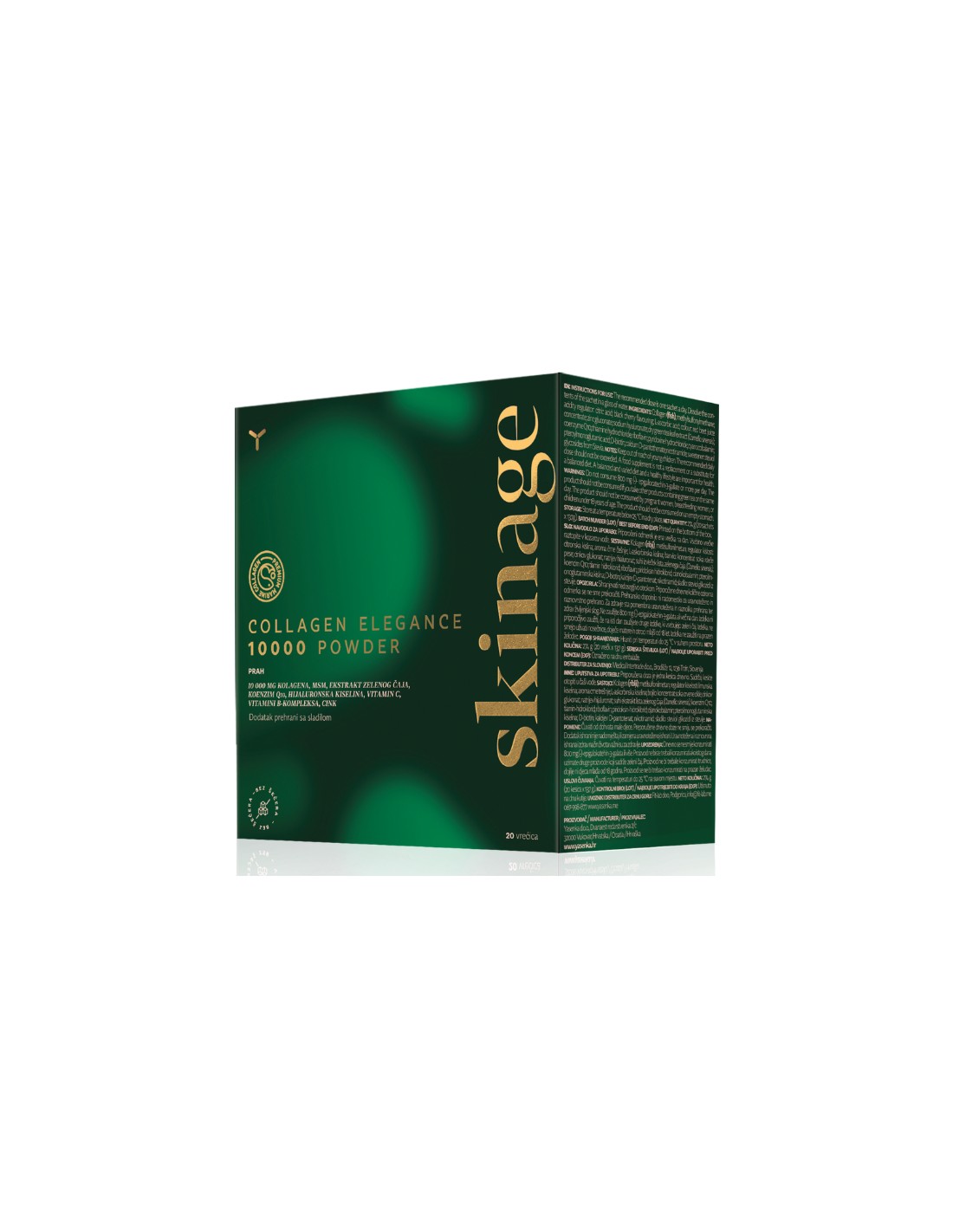 Yasenka Skinage Collagen Powder Elegance vrećice, dodatak prehrani