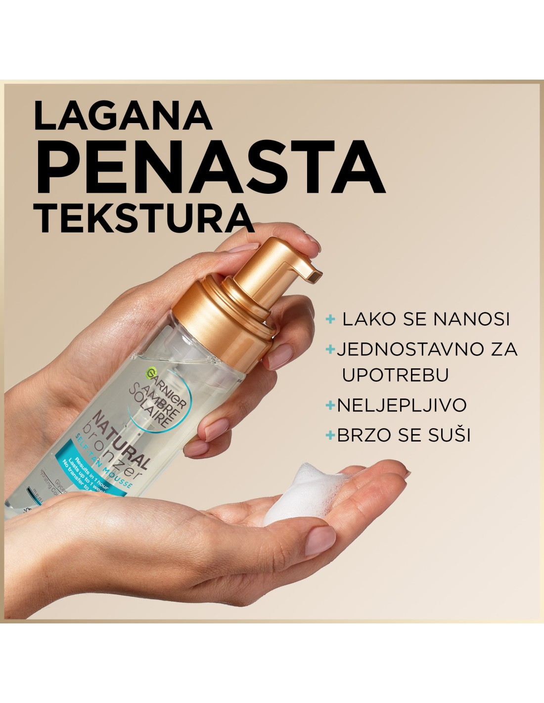 Garnier Ambre Solaire pjena za samotamnjenje kože 200ml